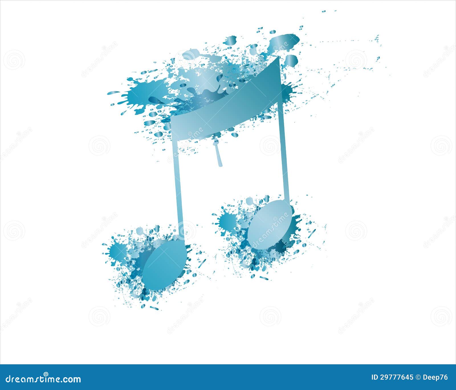 Blue Note Vector and Splash Stock Vector - Illustration of song, blue ...