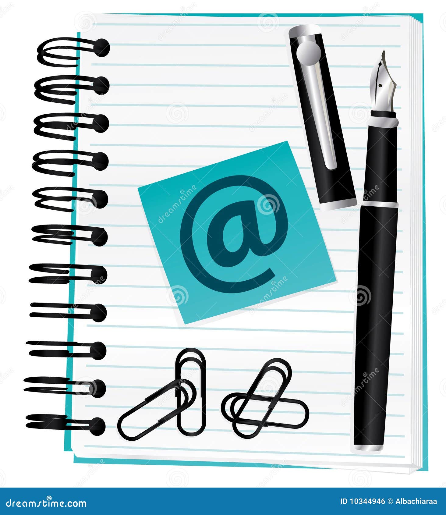 Blue notebook stock vector. Illustration of office, dialog - 10344946