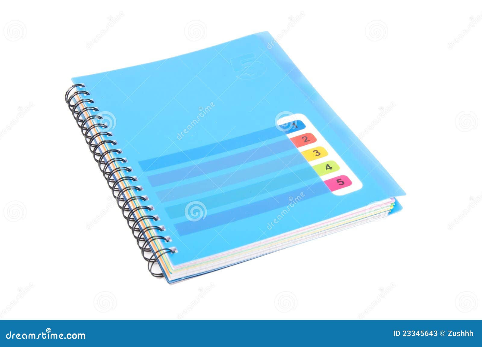 Blue Notebook Isolated on White Stock Image - Image of message ...