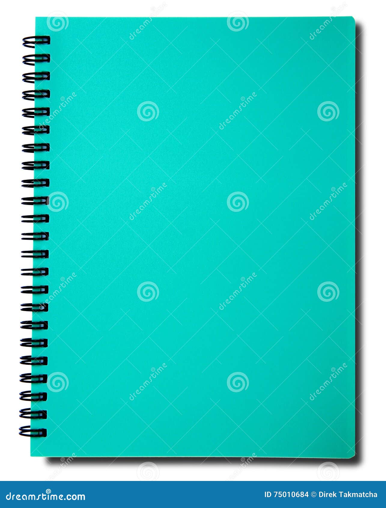 Blue notebook isolated stock photo. Image of memo, notepad - 75010684