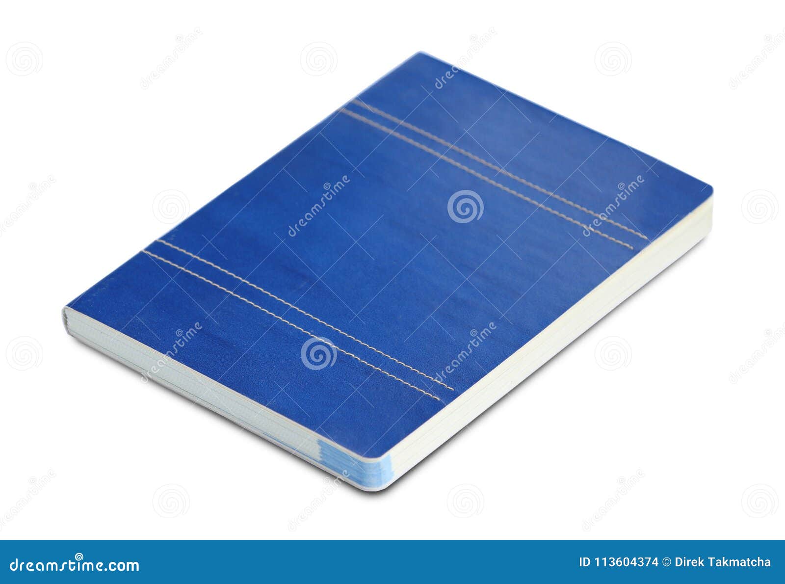 Blue notebook isolated stock photo. Image of memories - 113604374