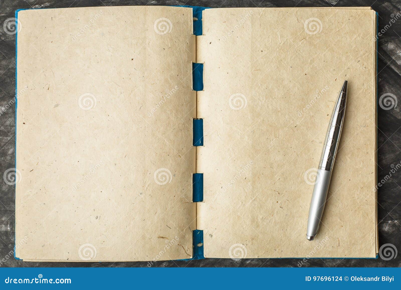 Notebook Paper with the Texture, and Pen Stock Photo - Image of open ...