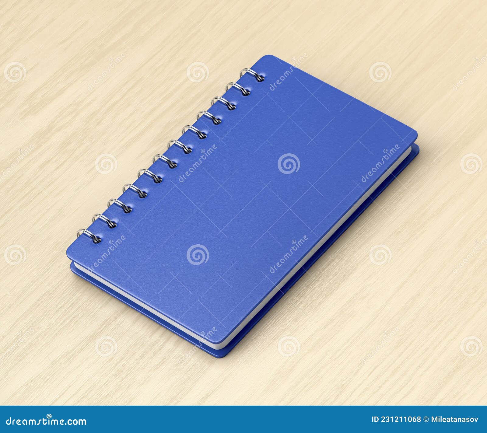 Blue spiral notebook stock illustration. Illustration of paper - 231211068