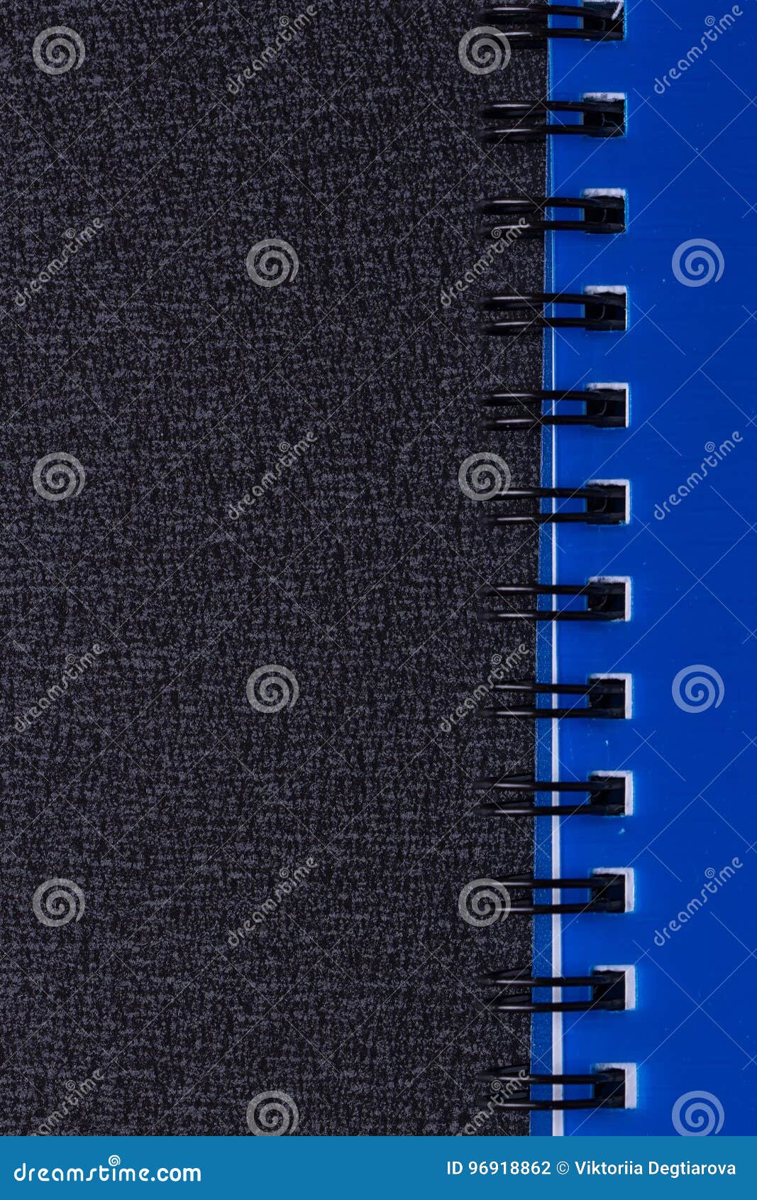 Blue notepad on a spiral stock photo. Image of notebook - 96918862
