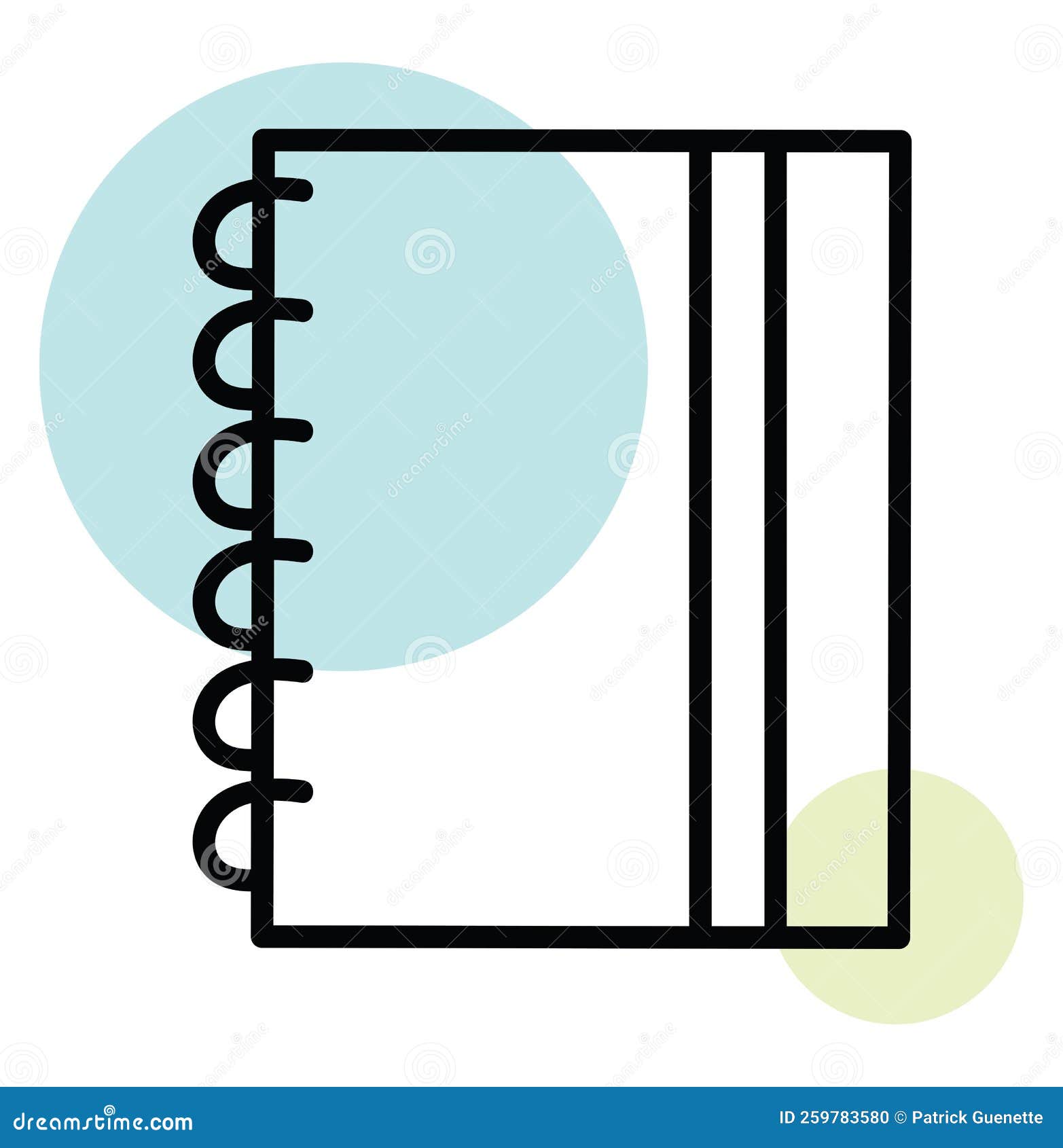 Blue notes, icon stock vector. Illustration of white - 259783580