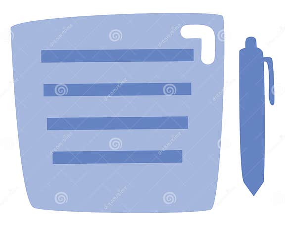 Blue notes, icon stock vector. Illustration of sheet - 260371081