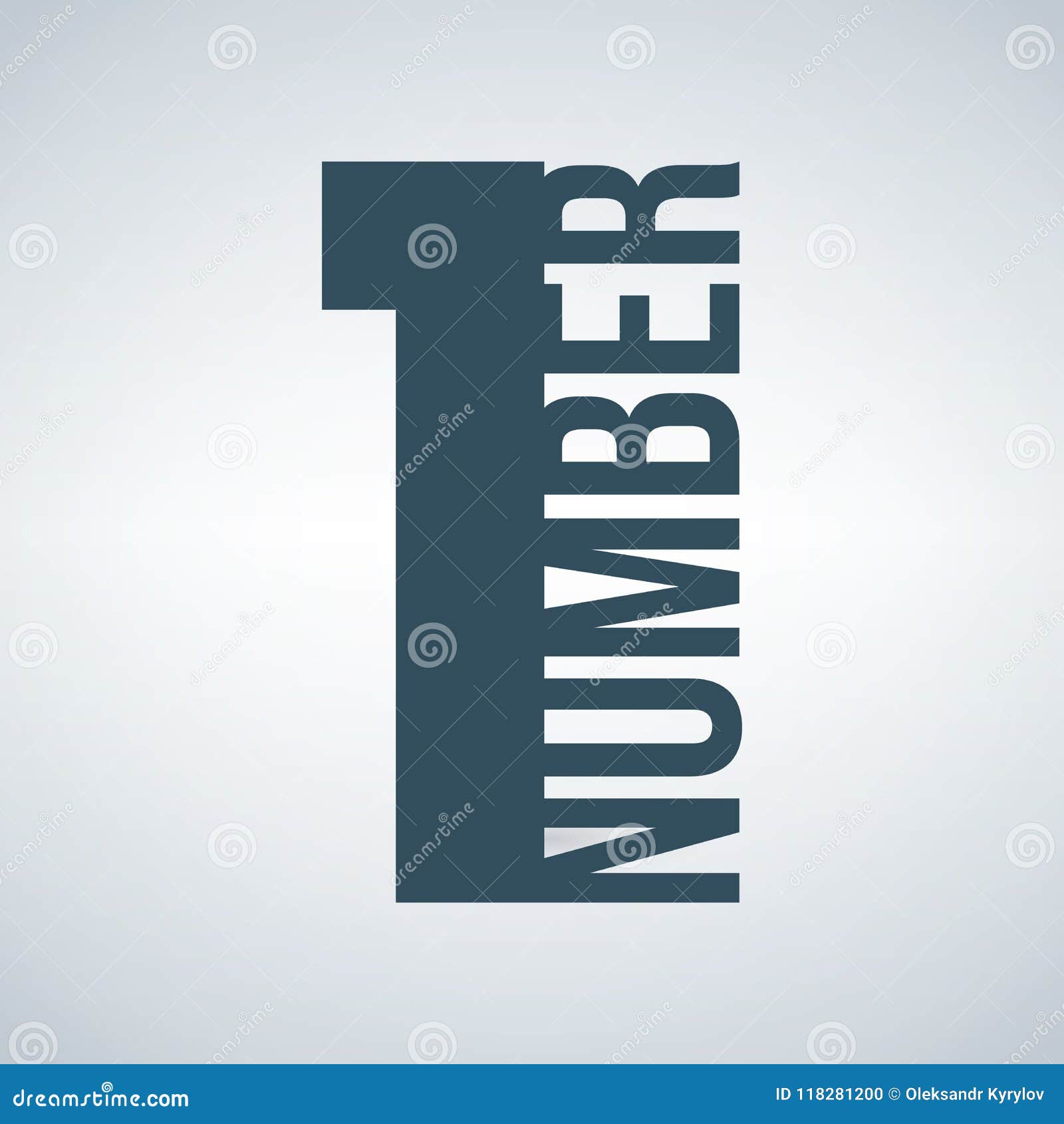 Blue Number One Logo Template, Vector Illustrations Isolated on White ...