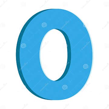 Blue Number zero. stock vector. Illustration of graphic - 117552909