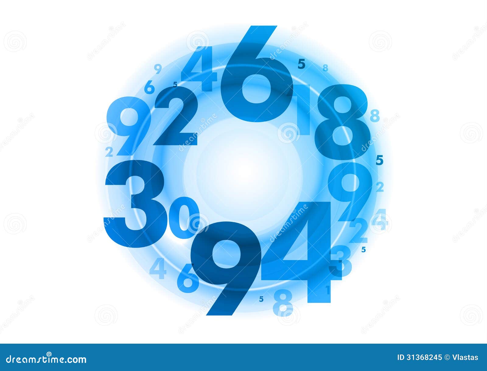 Blue numbers stock vector. Illustration of blue, abstract - 31368245