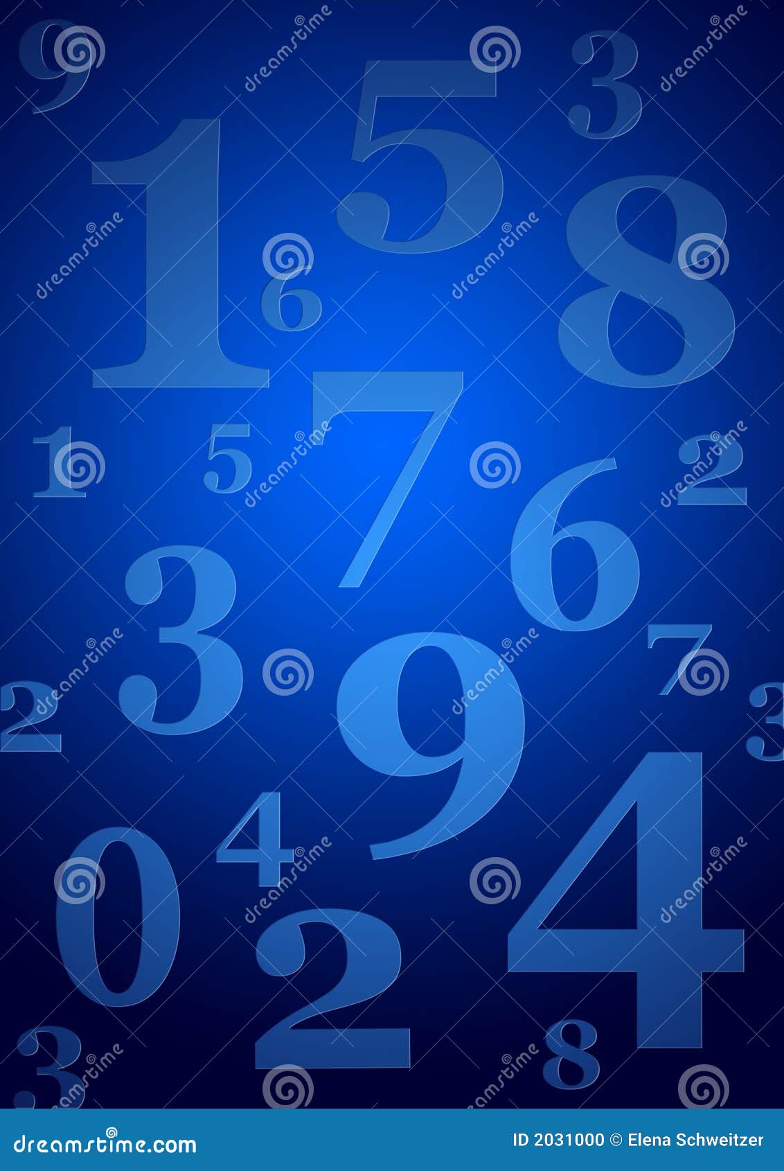 Blue numbers background stock illustration. Illustration of code - 2031000