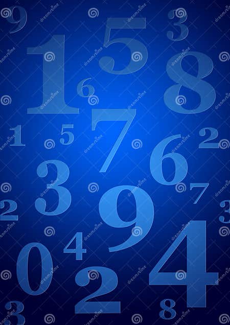 Blue numbers background stock illustration. Illustration of code - 2031000