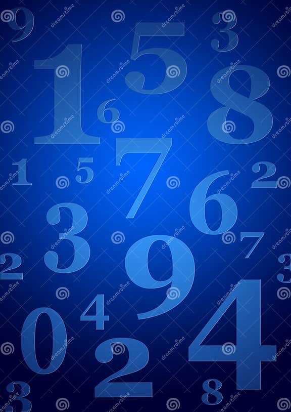Blue numbers background stock illustration. Illustration of code - 2031000