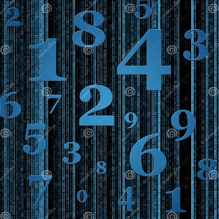 Blue numbers background stock illustration. Illustration of electronic ...