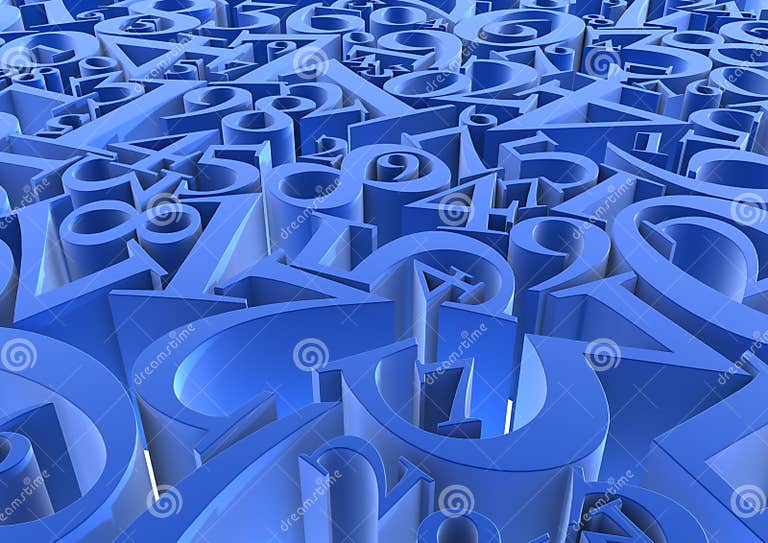 Blue numbers background stock illustration. Illustration of background ...