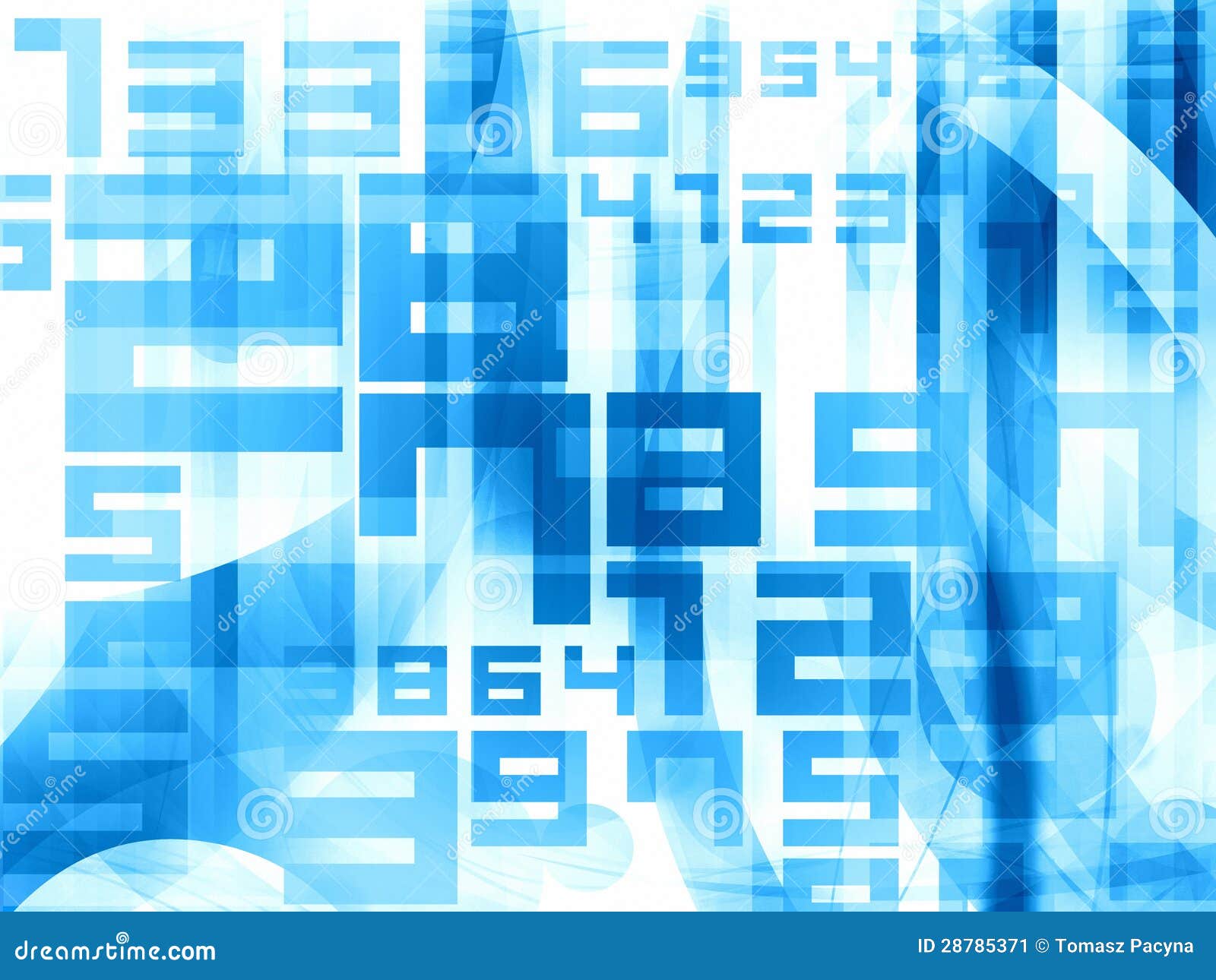 Blue numbers background stock illustration. Illustration of science ...