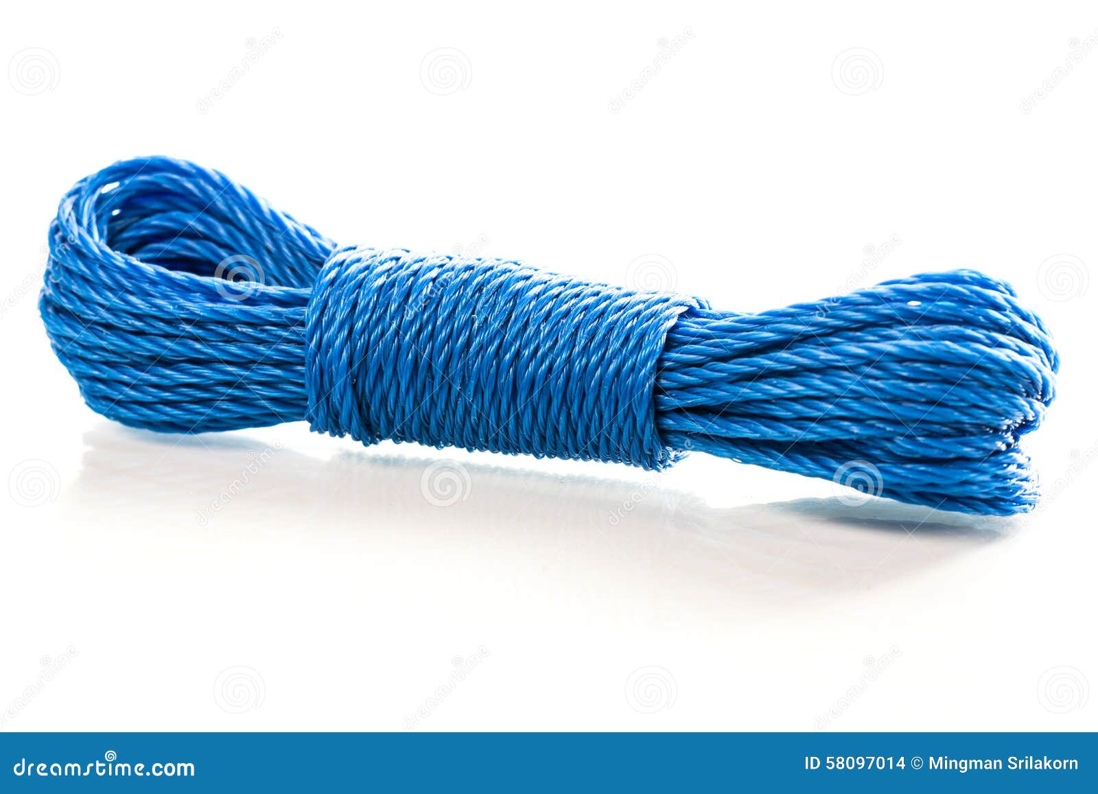 Blue Nylon Utility Rope Equipment Object Stock Photo - Image of nylon ...