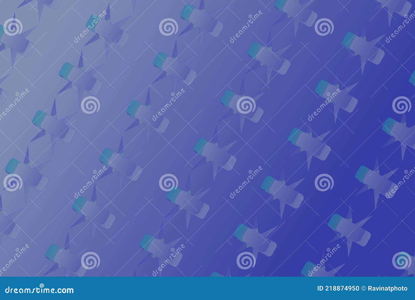 Blue Objects Over a Blue Gradient World - Digital Background Pattern ...