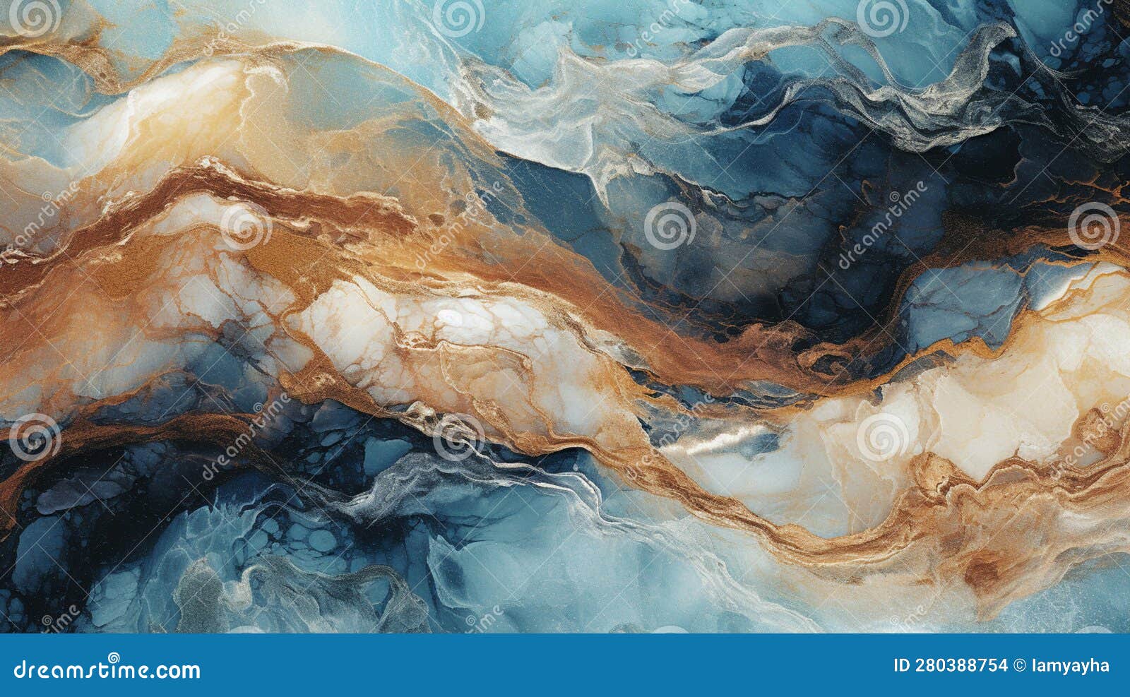 Blue Ocean Background. Marble Stone Texture with Generative Ai. Stock ...