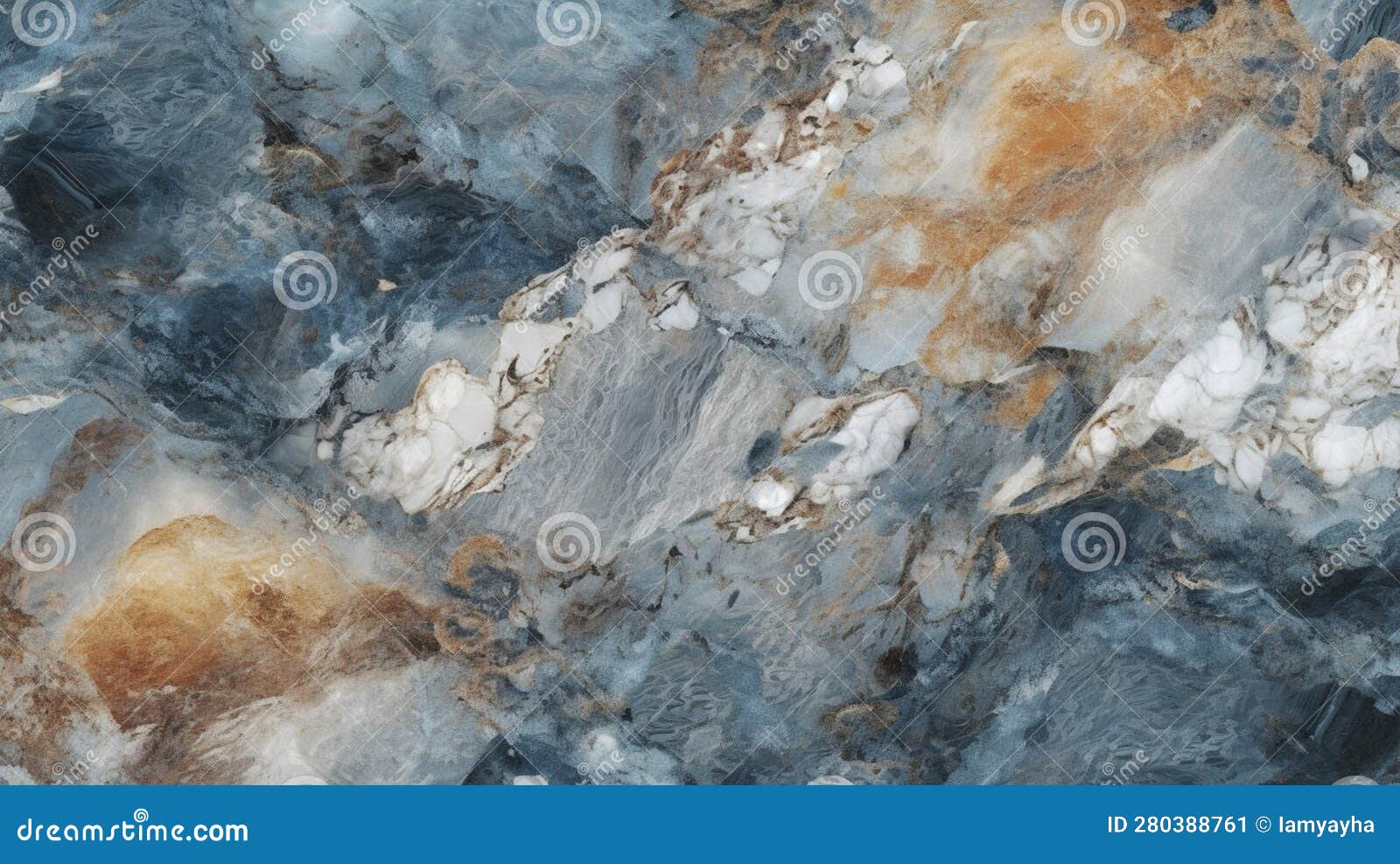 Blue Ocean Background. Marble Stone Texture with Generative Ai. Stock ...