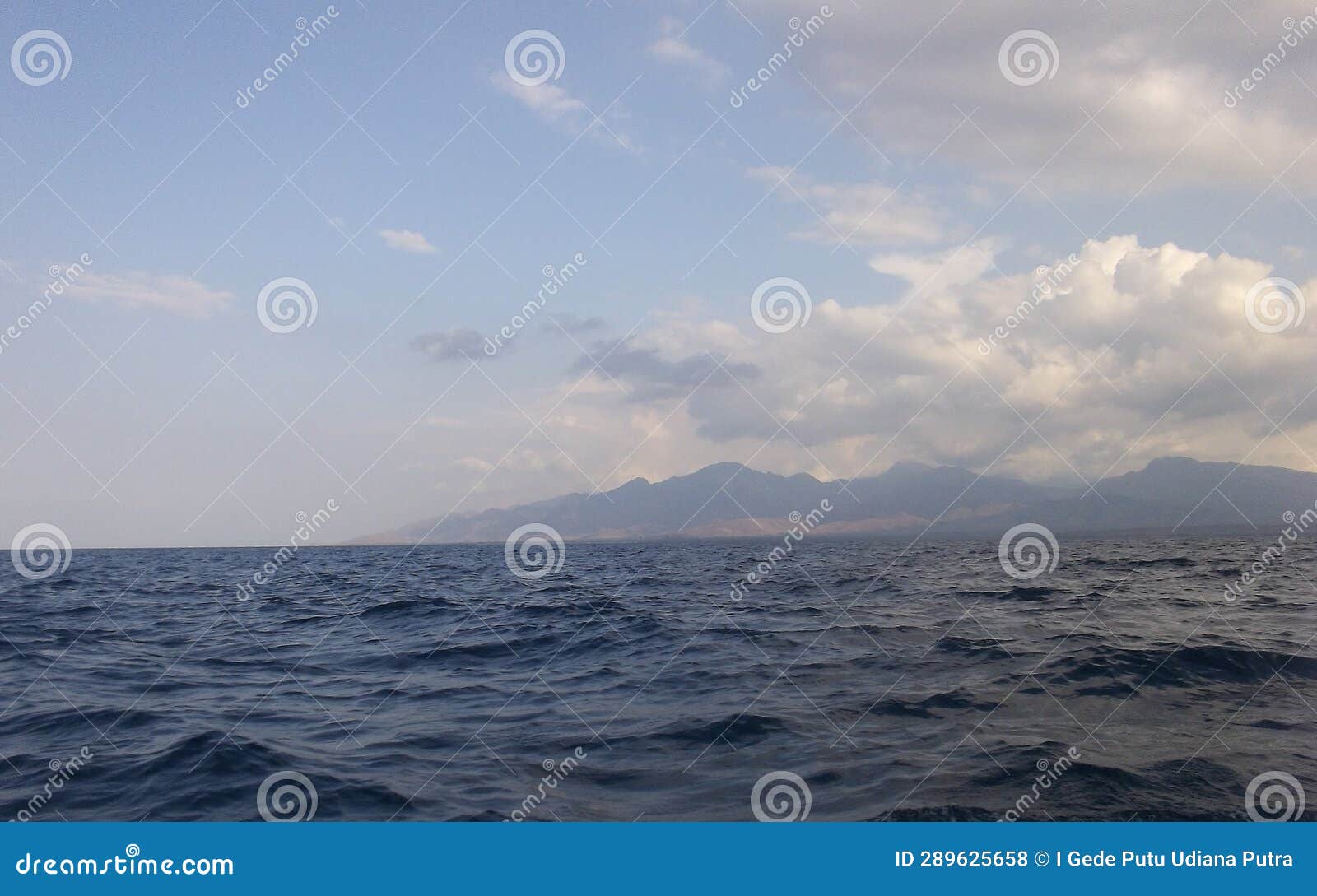 Blue Ocean Clearly Blue Sky Stock Photo - Image of shore, cloud: 289625658