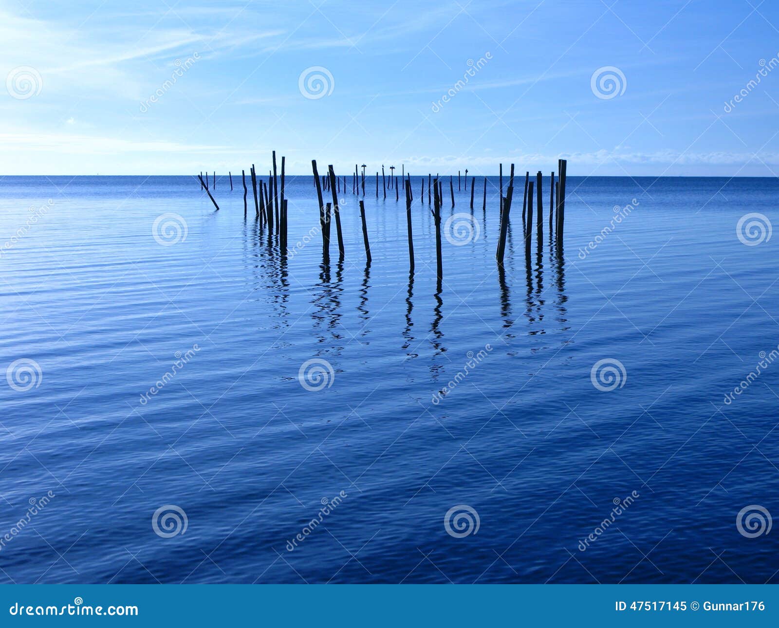Blue ocean stock image. Image of nature, fishermen, reflections - 47517145