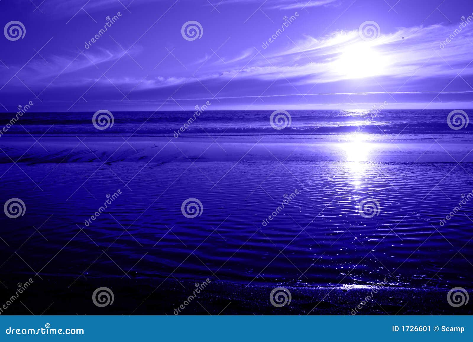 A Blue Ocean Seascape stock image. Image of shining, ocean - 1726601