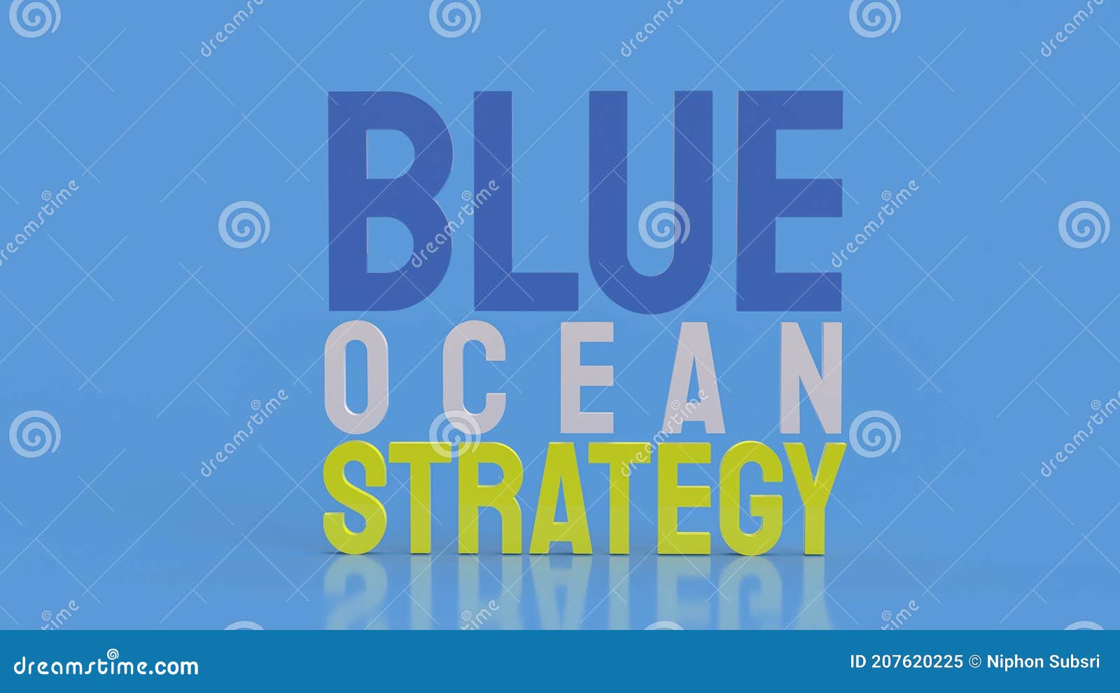 Red Ocean Strategy VS Blue Ocean Strategy Vector | CartoonDealer.com ...