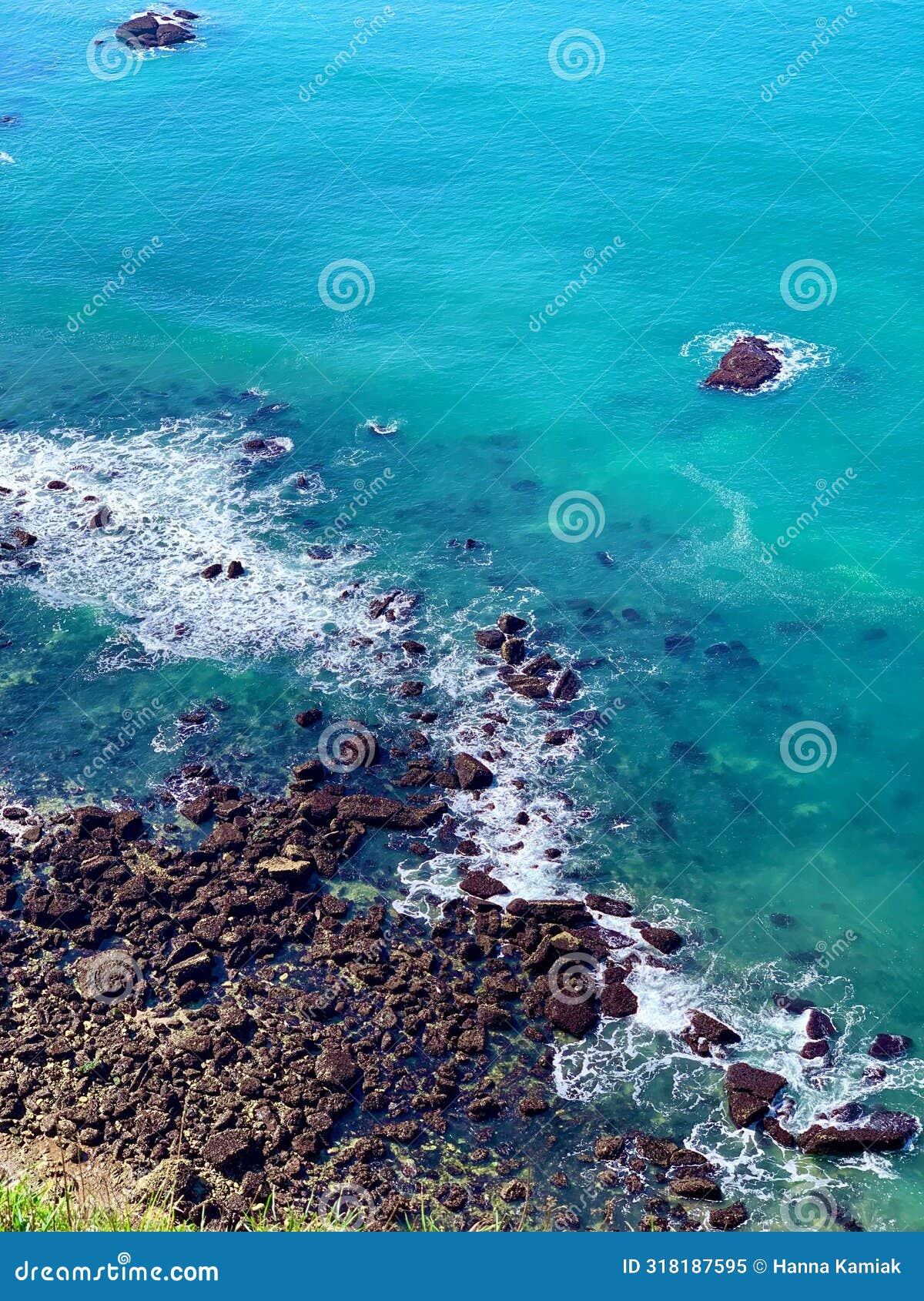 Blue Ocean Water, Stones in the Ocean Stock Image - Image of landscape ...
