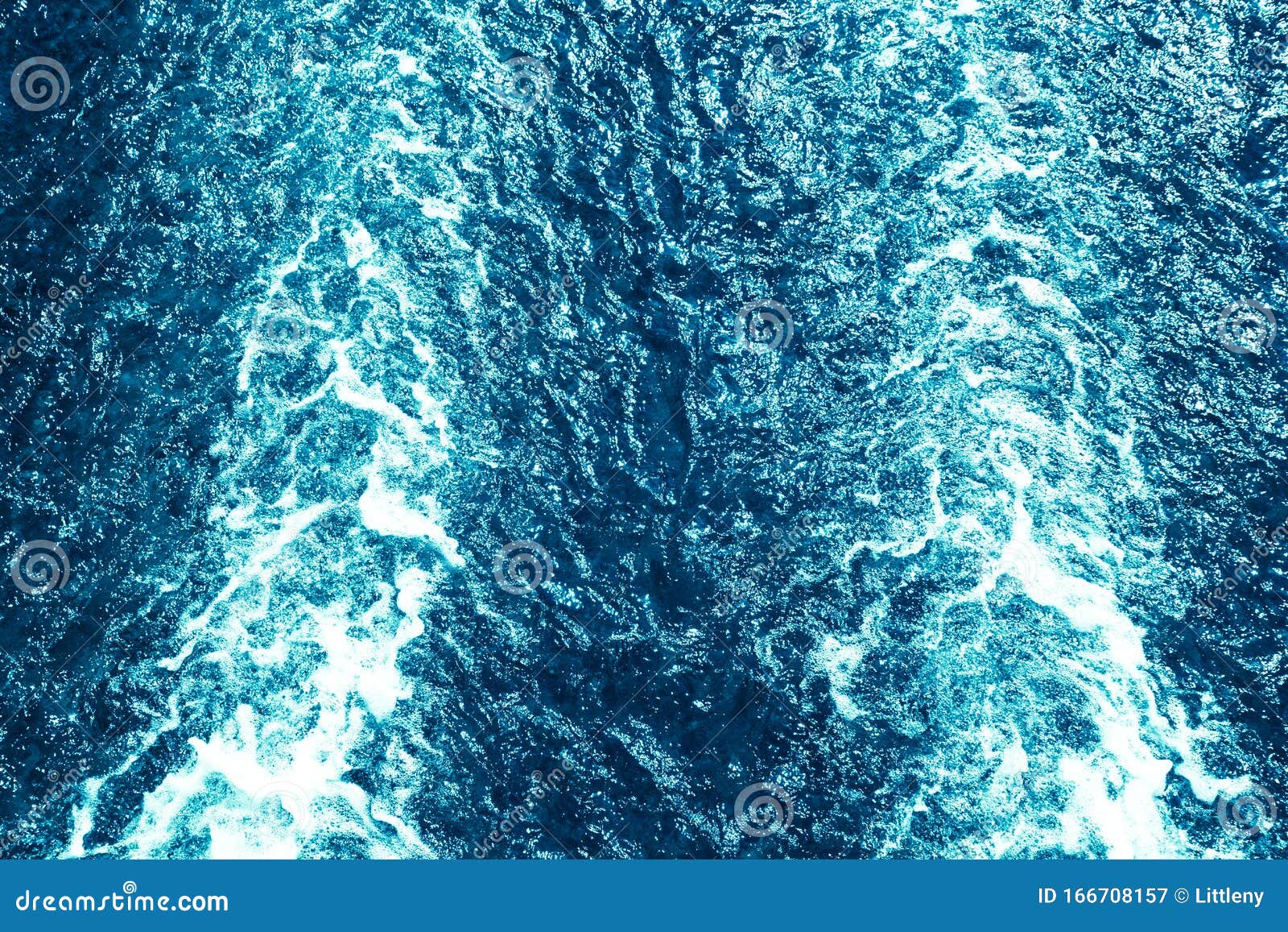 Blue Ocean Water Texture with Ripples and Foam Stock Image - Image of ...