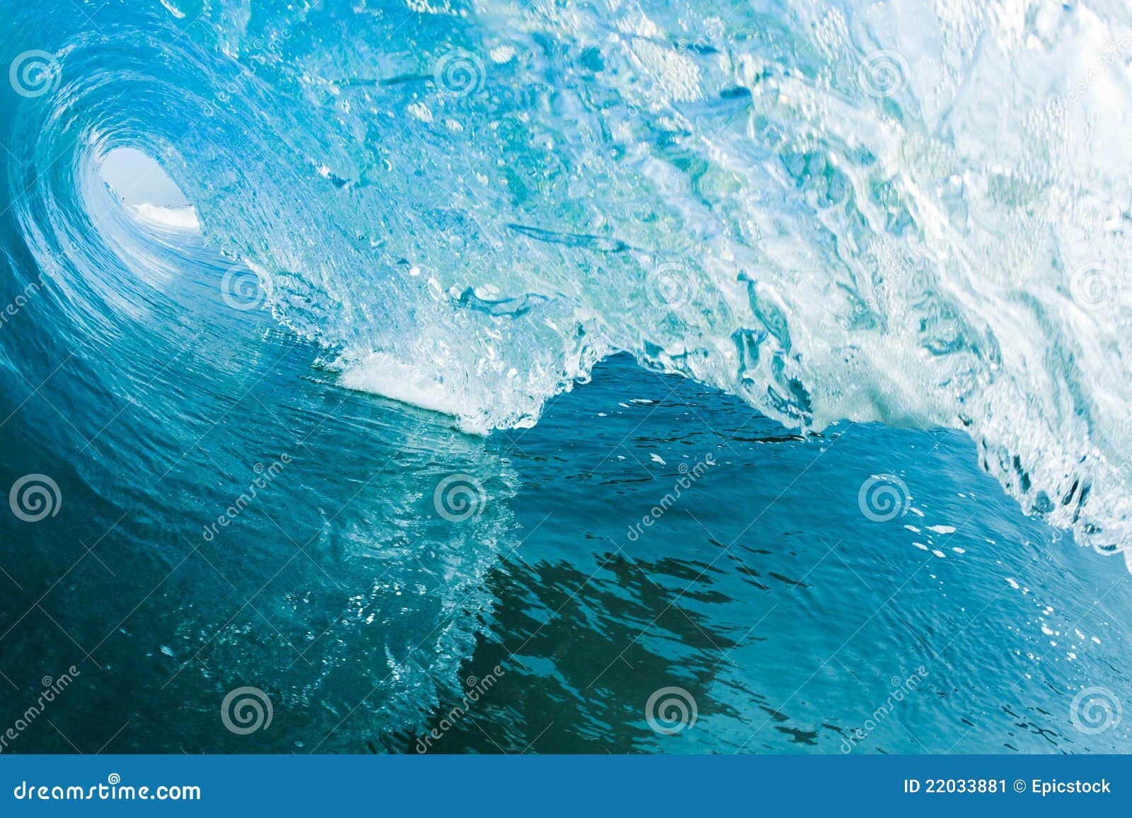 Blue Ocean Wave stock image. Image of barrel, beach, nature - 22033881