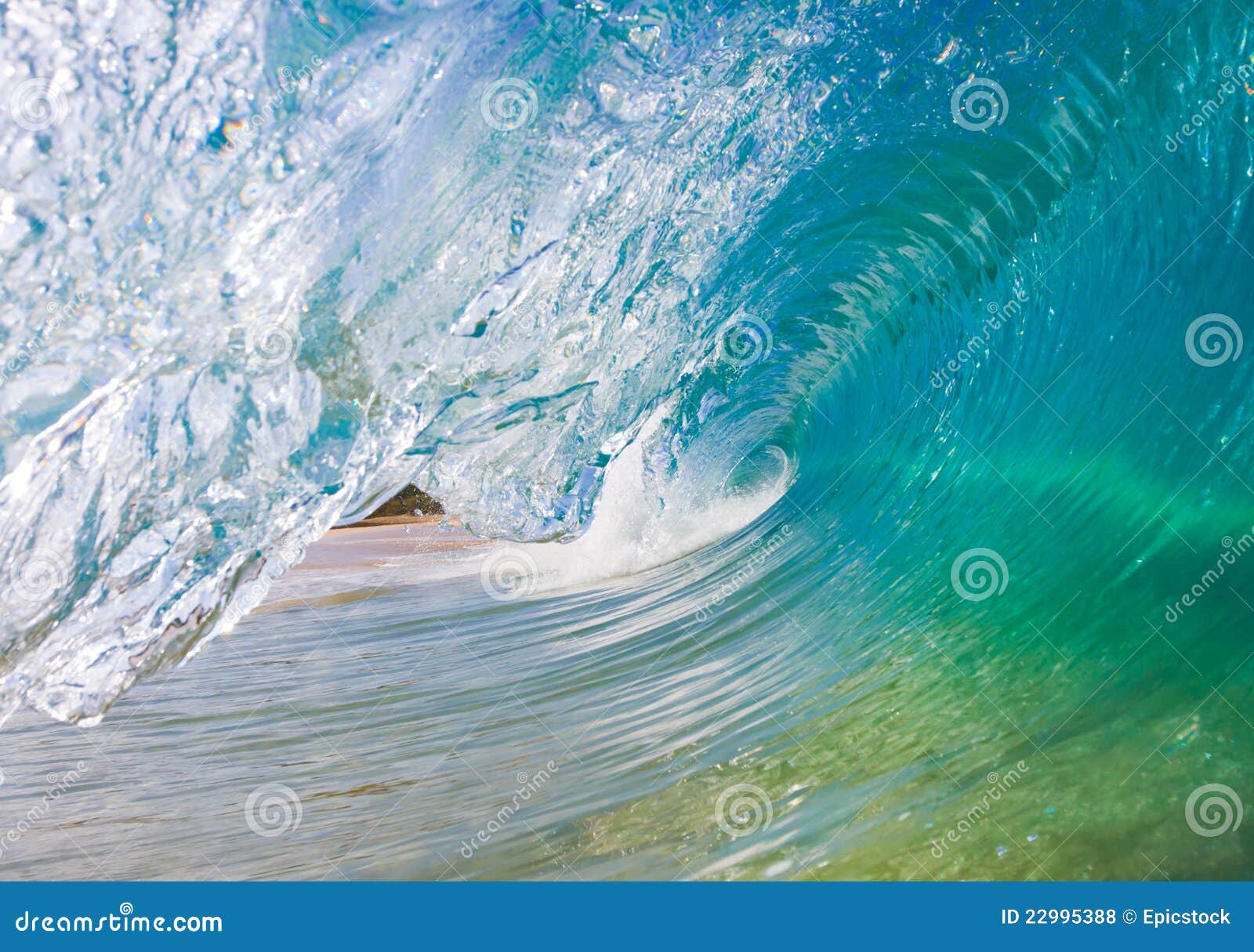 Blue Ocean Wave stock photo. Image of motion, hawaii - 22995388