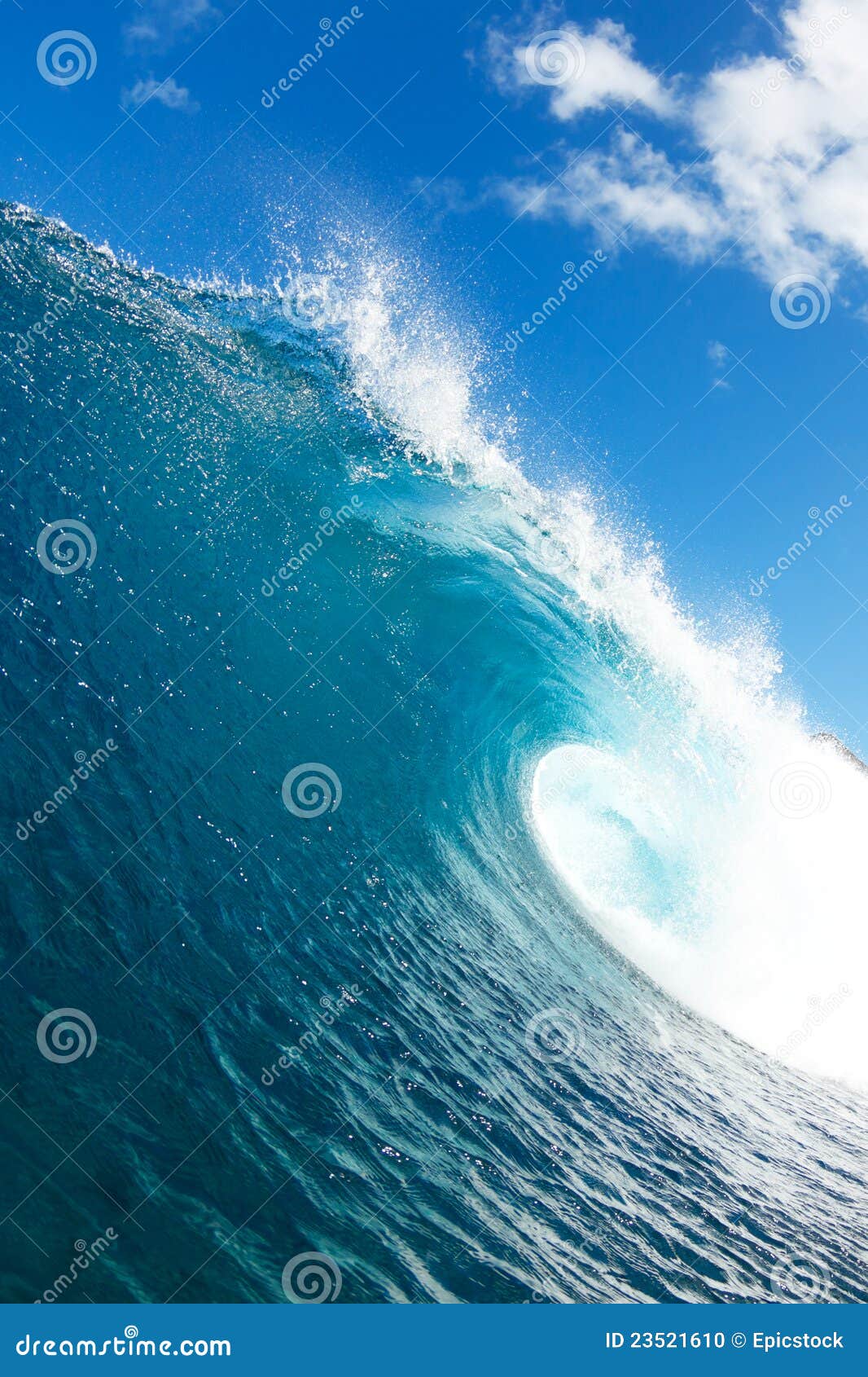 Blue Ocean Wave stock photo. Image of scenic, active - 23521610
