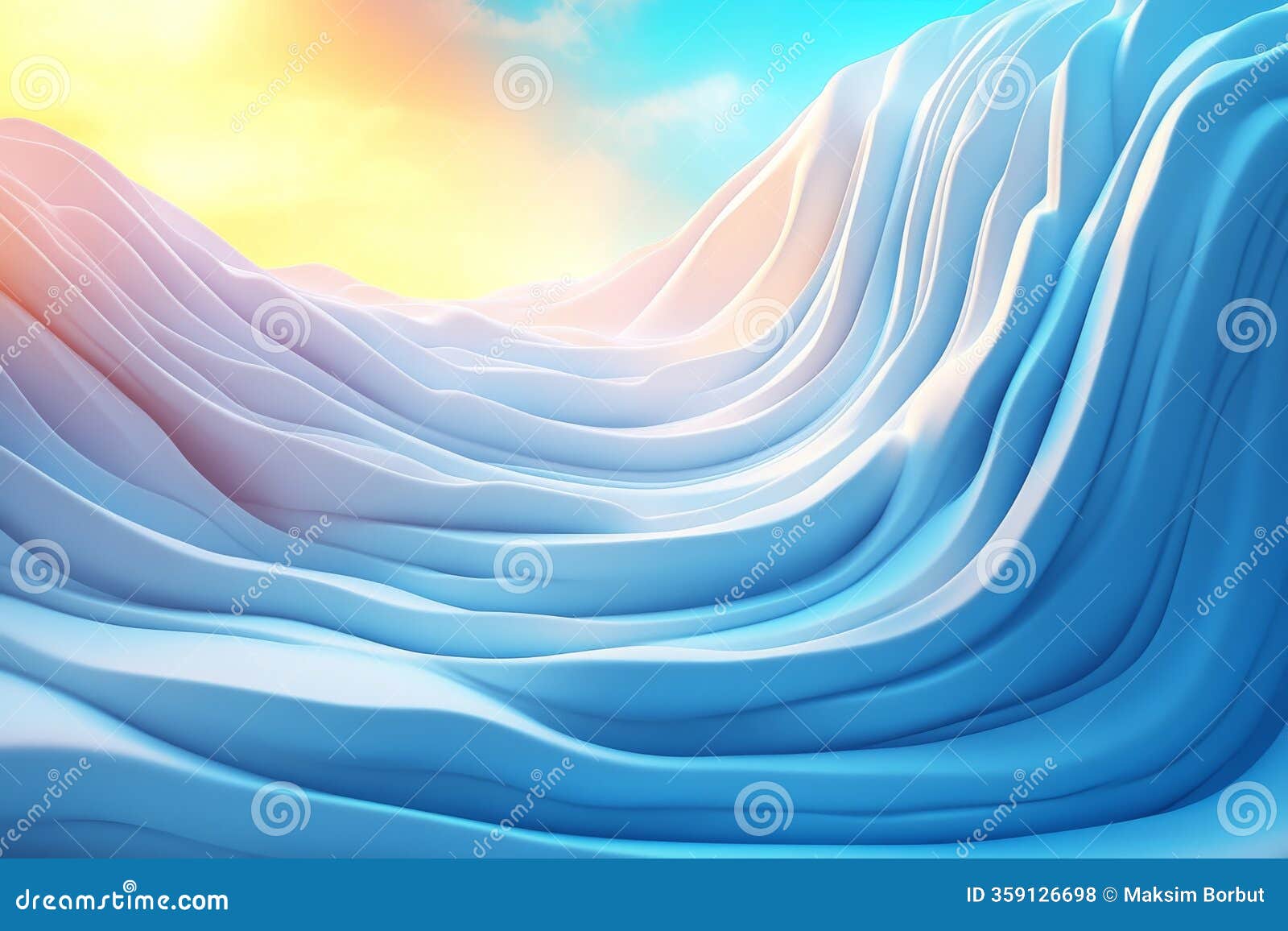 Blue Ocean Wave Background Pattern in Seamless Tiles for Design Usage ...