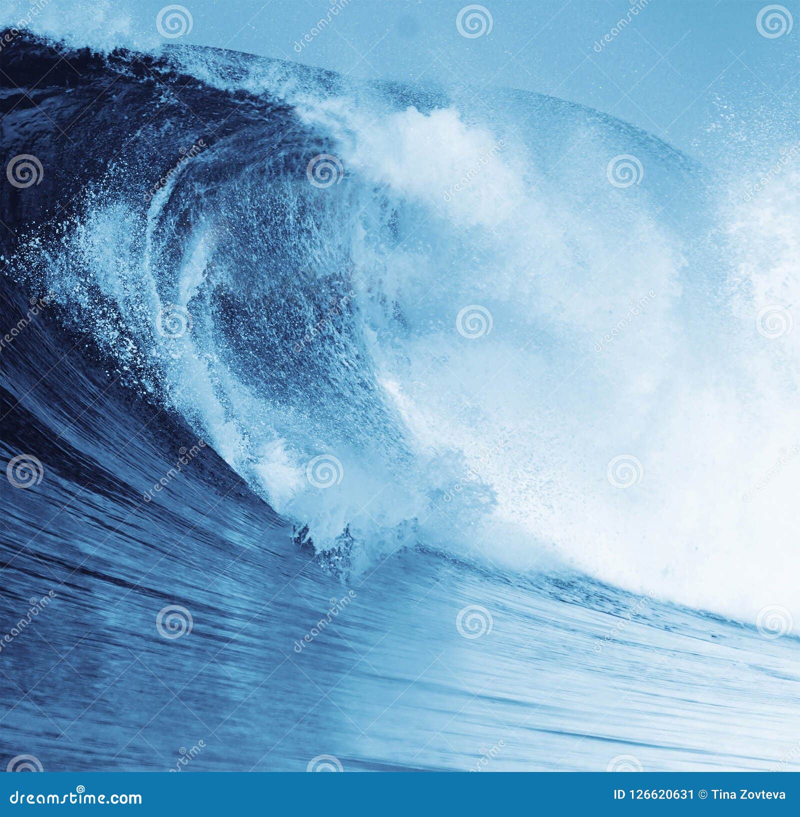 Blue Ocean Wave stock image. Image of motion, power - 126620631