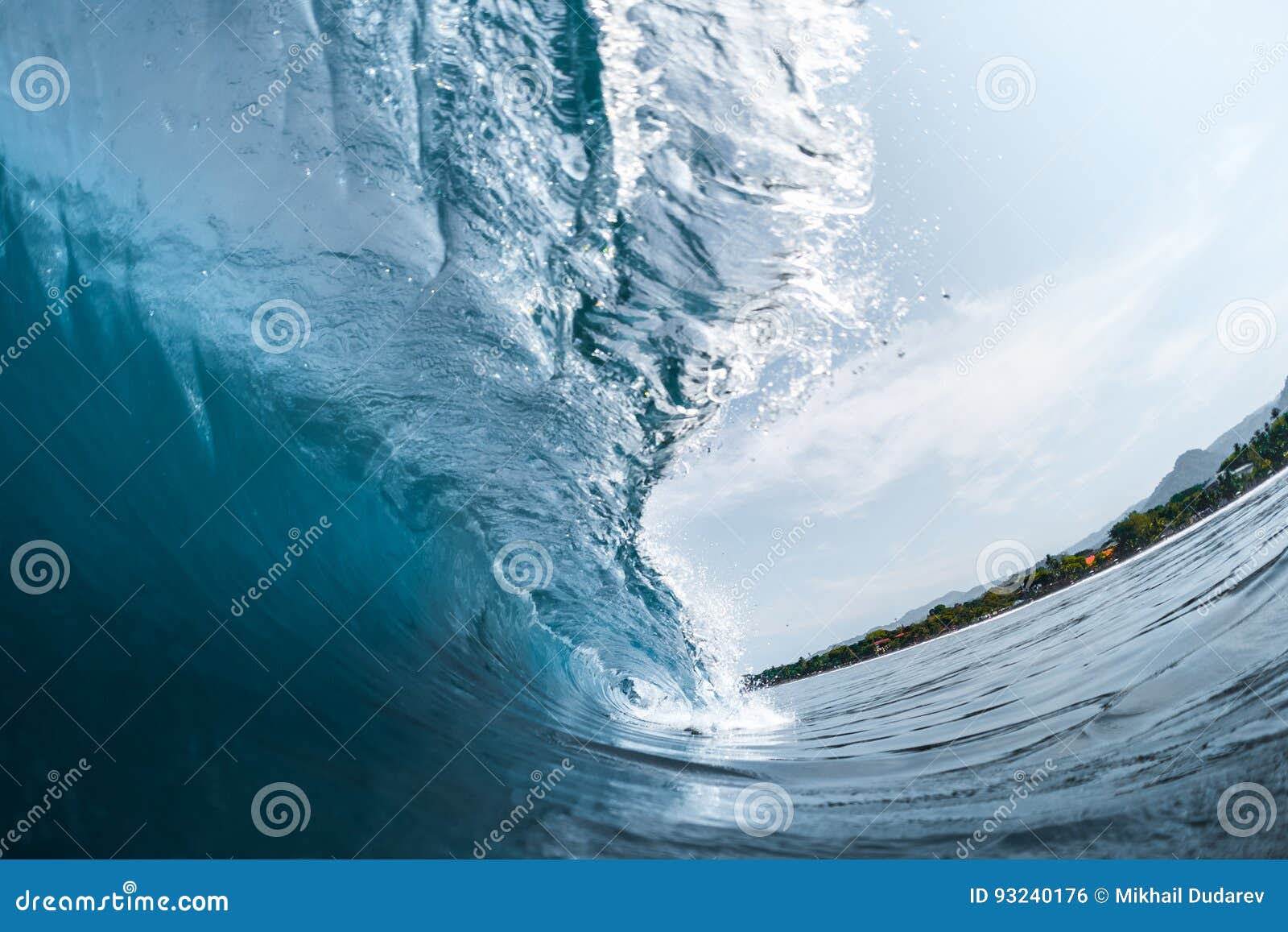 Blue ocean wave stock photo. Image of seascape, crashing - 93240176