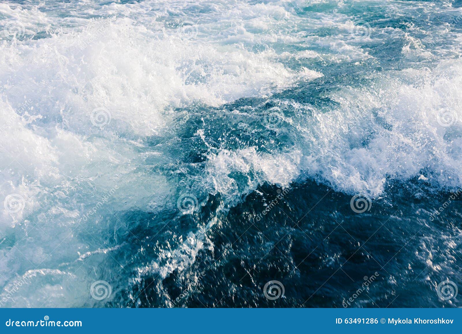 Blue ocean wave stock photo. Image of abstract, waves - 63491286