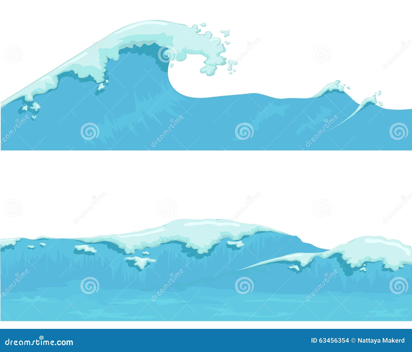Blue Ocean Wave, Giant Wave Stock Vector - Illustration of adventure ...