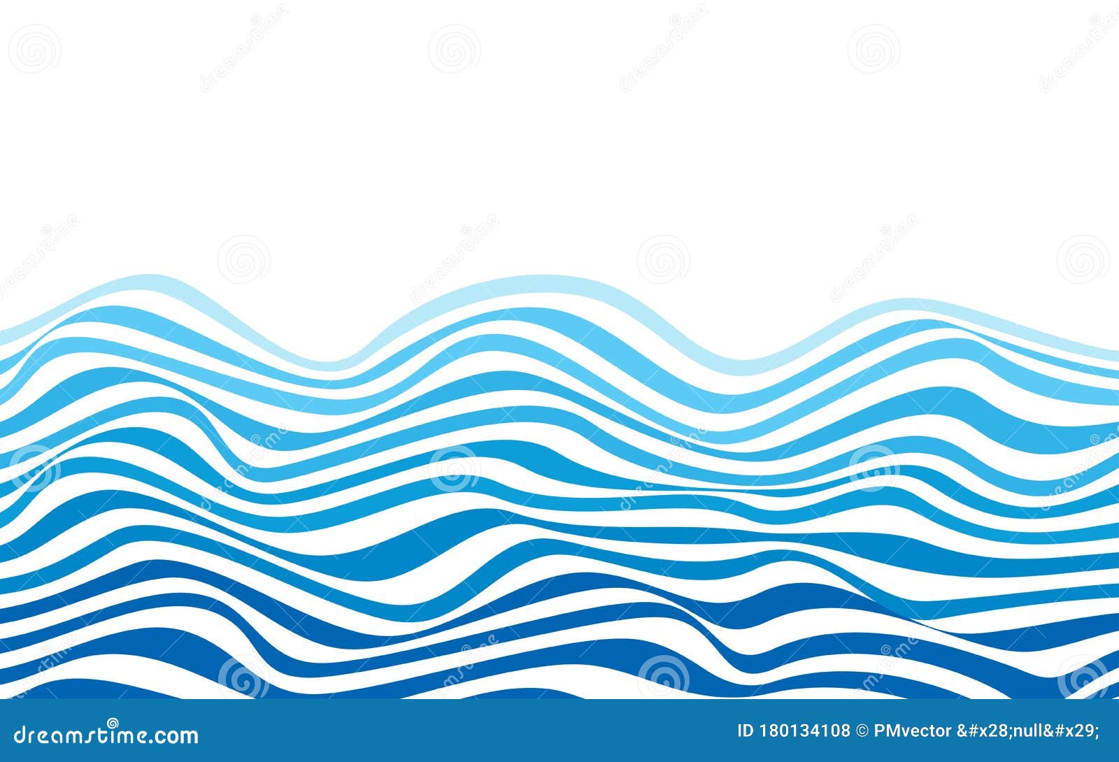 Blue Ocean Wave Lines Abstract Vector Background Stock Illustration ...