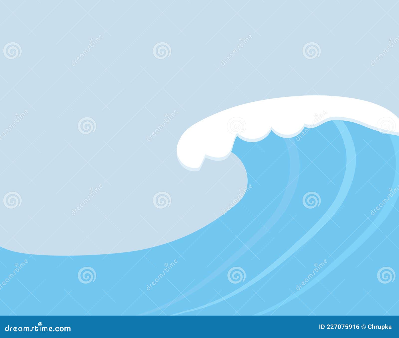 Blue ocean wave stock vector. Illustration of symbol - 227075916