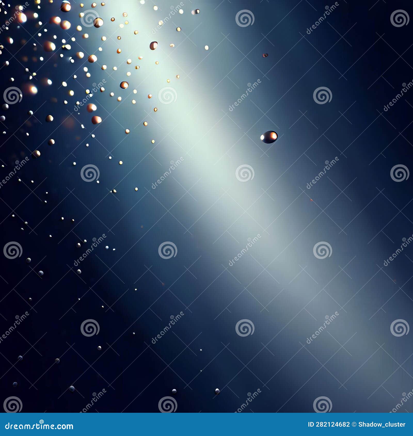 Blue Ocean Waves from Underwater with Bubbles. Light Rays Shining ...