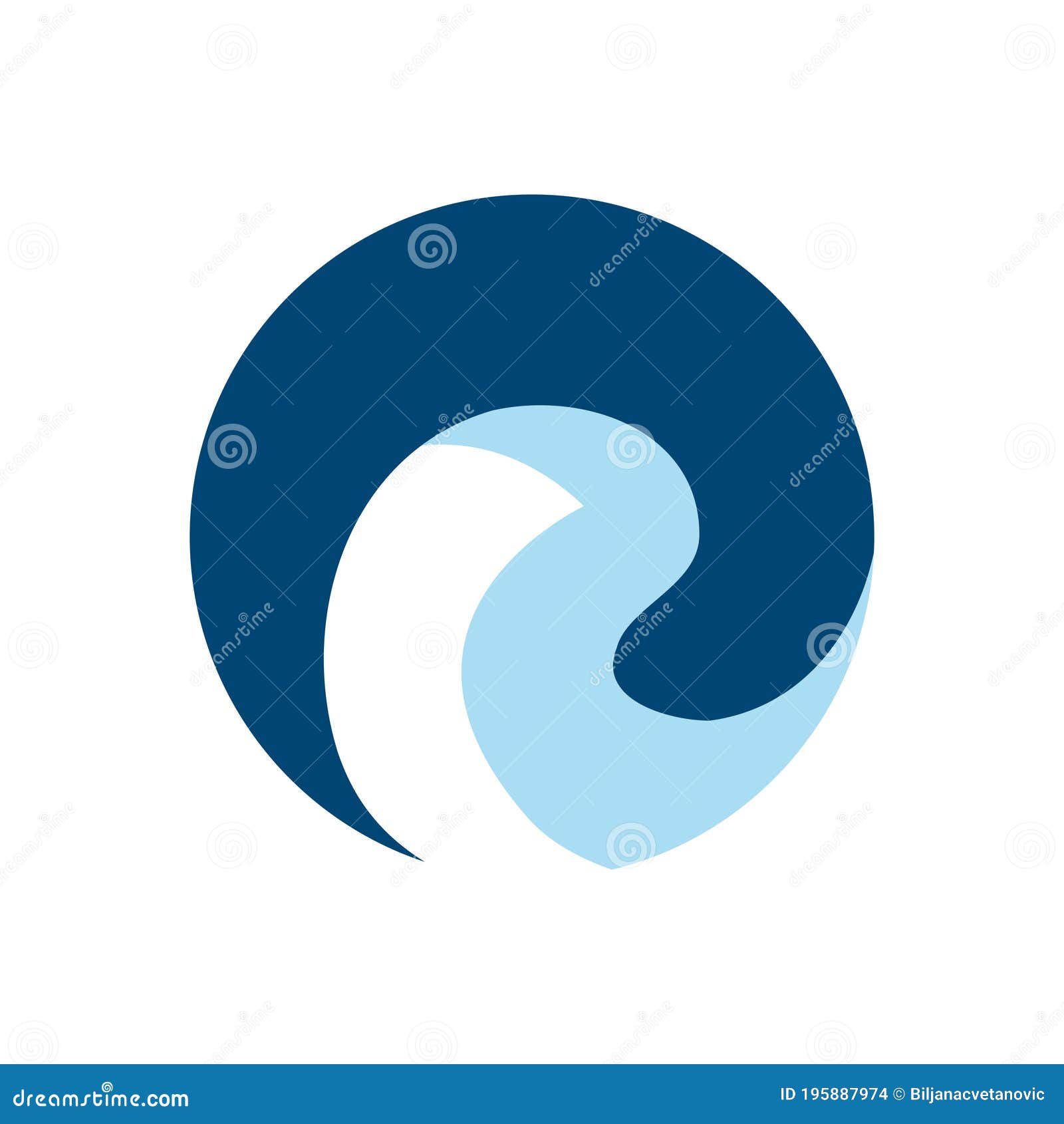 Blue ocean waves, vector stock vector. Illustration of idea - 195887974