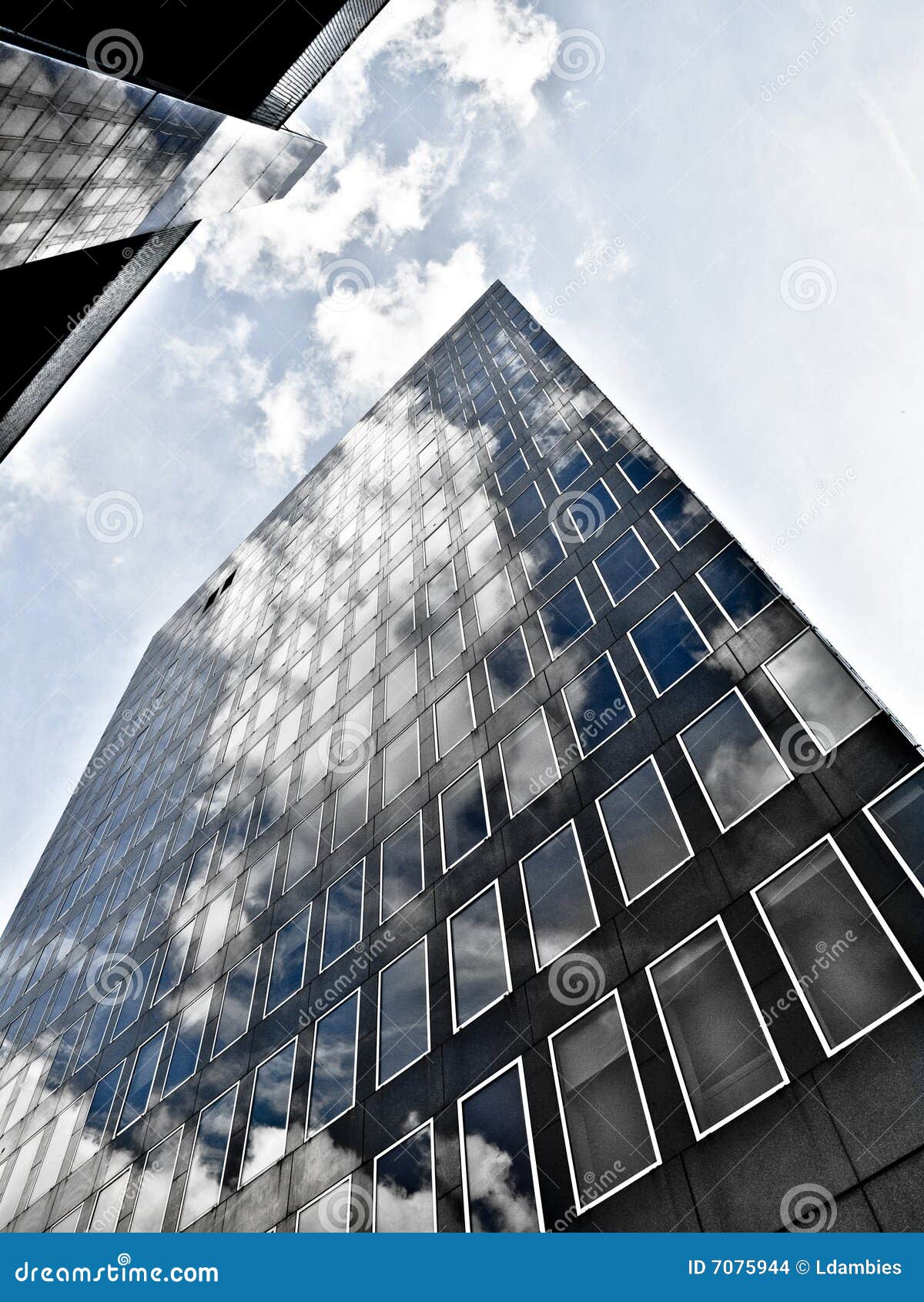 Blue office building stock photo. Image of estate, glass - 7075944