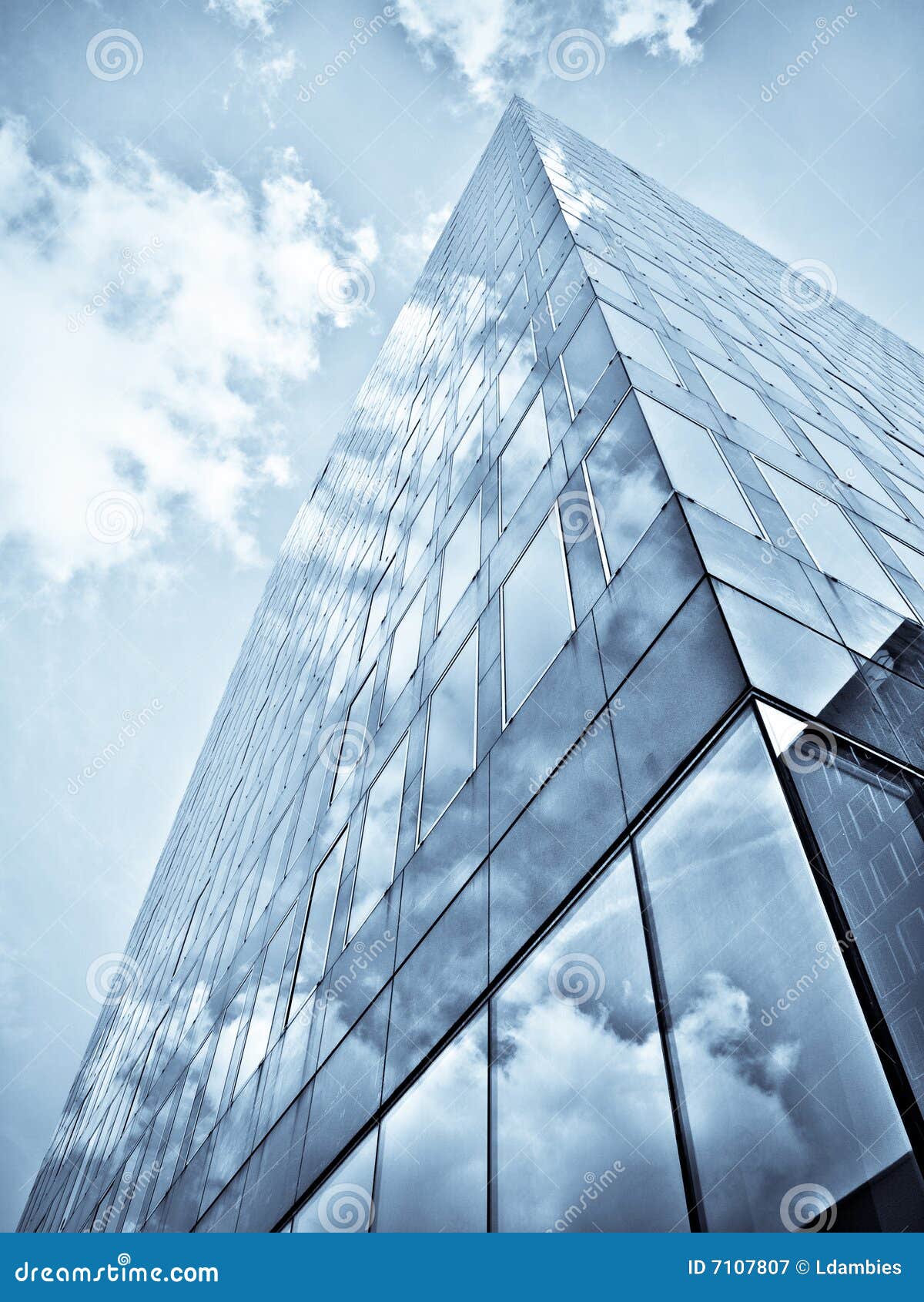 Blue office building stock image. Image of blue, skyscraper - 7107807