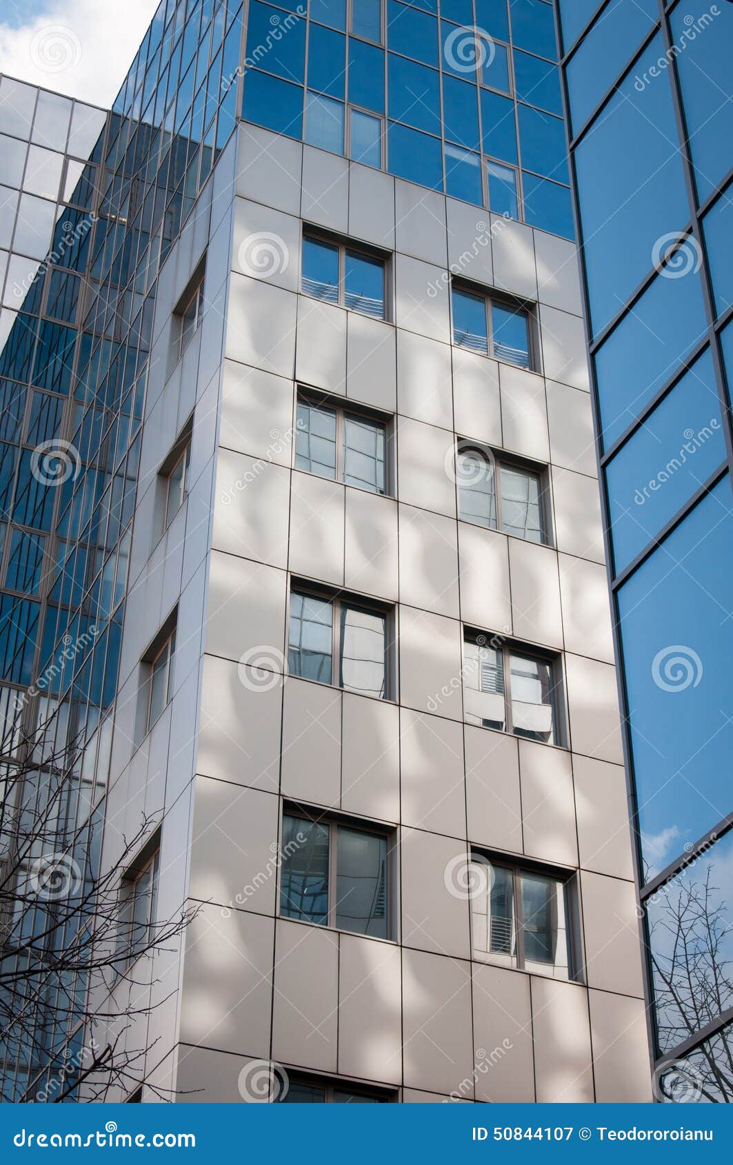Blue Office Building Scenery Stock Image - Image of space, area: 50844107