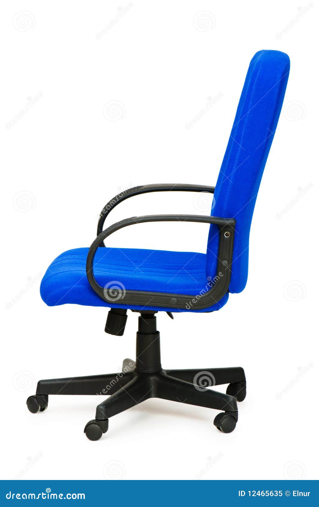 Blue office chair isolated stock image. Image of armchair - 12465635