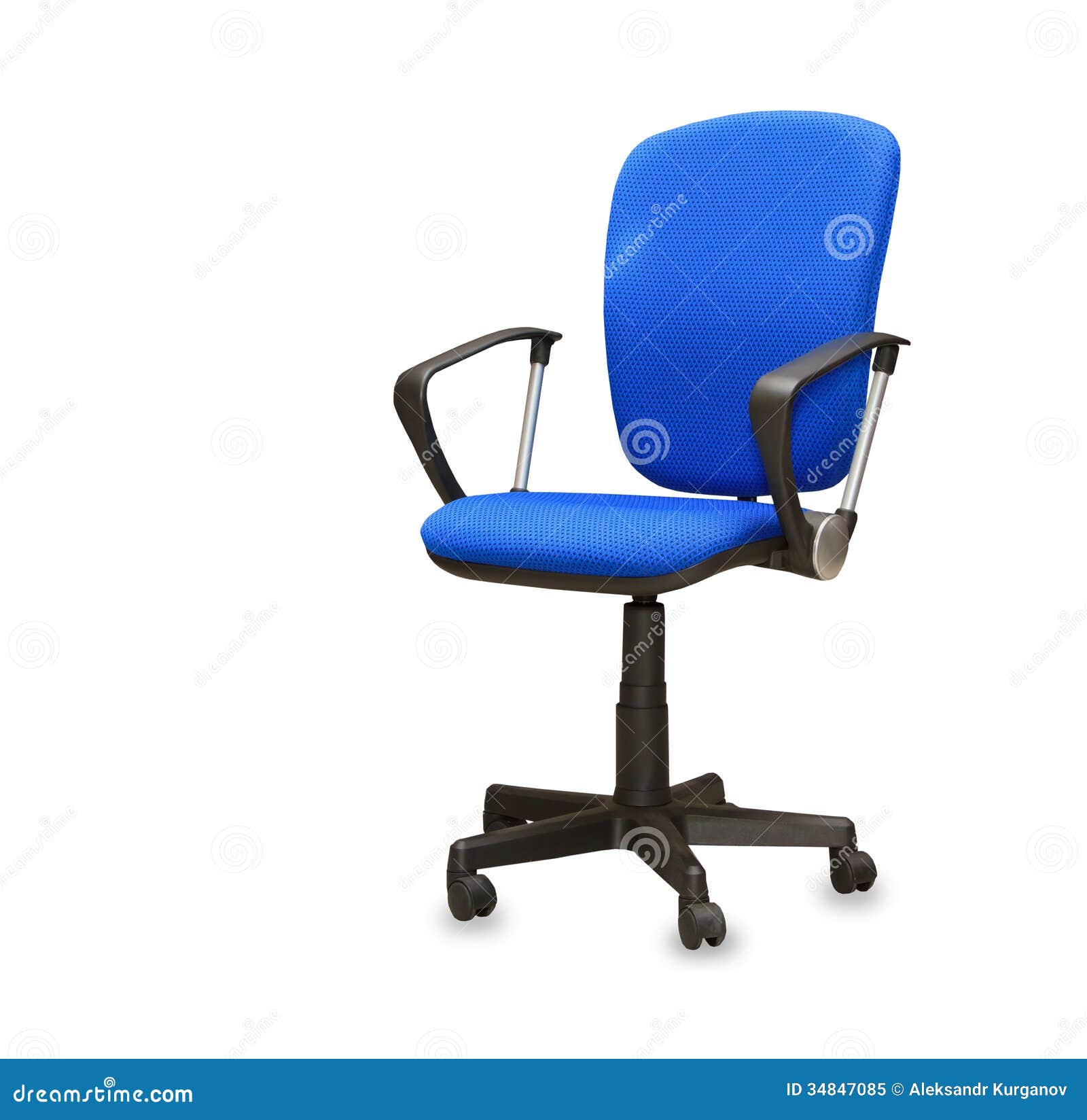 Blue Office Chair. Isolated Stock Image - Image of contemporary, luxury ...