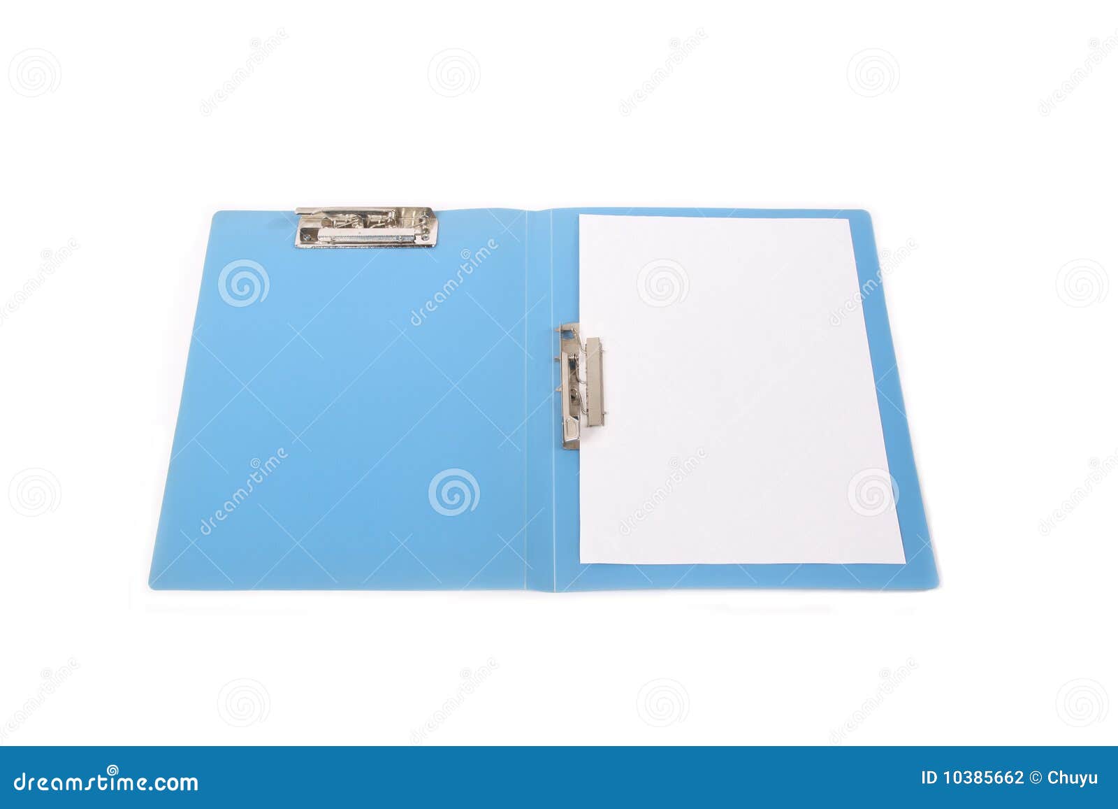 Blue office folder stock photo. Image of blank, white - 10385662