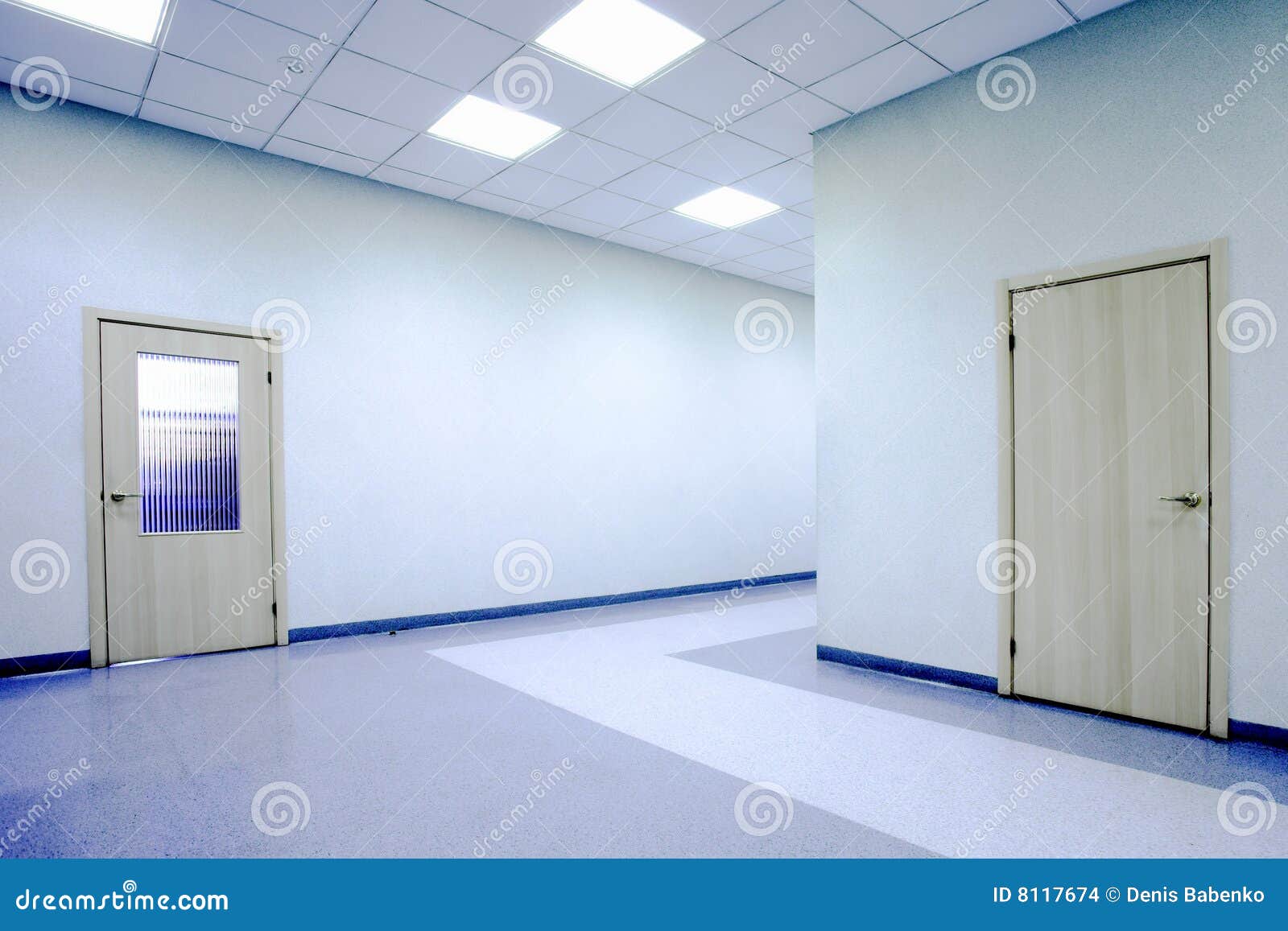 Blue office hall stock photo. Image of bright, industry - 8117674