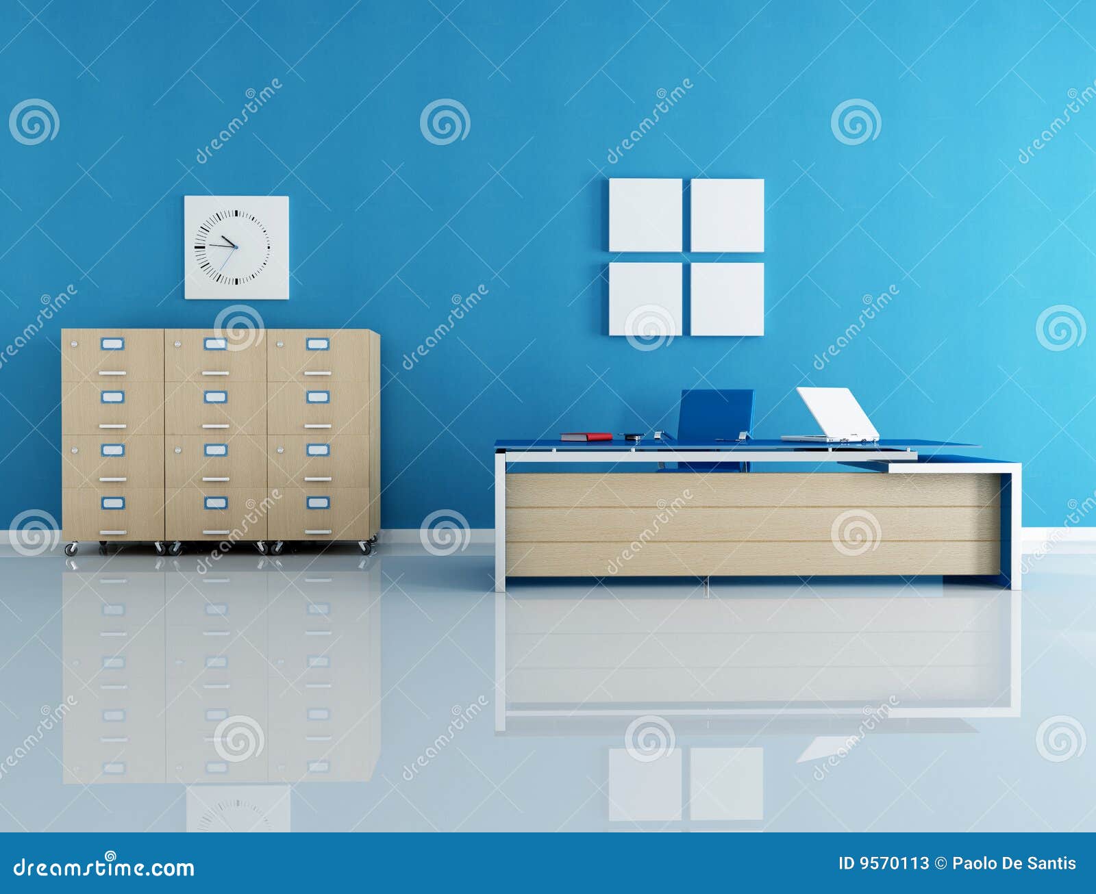 proyectolandolina: office interior blue proyectolandolina: office interior blue