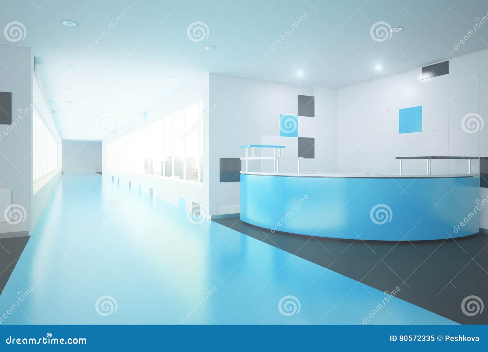 Office Lobby With A Reception Desk Stock Image | CartoonDealer.com ...